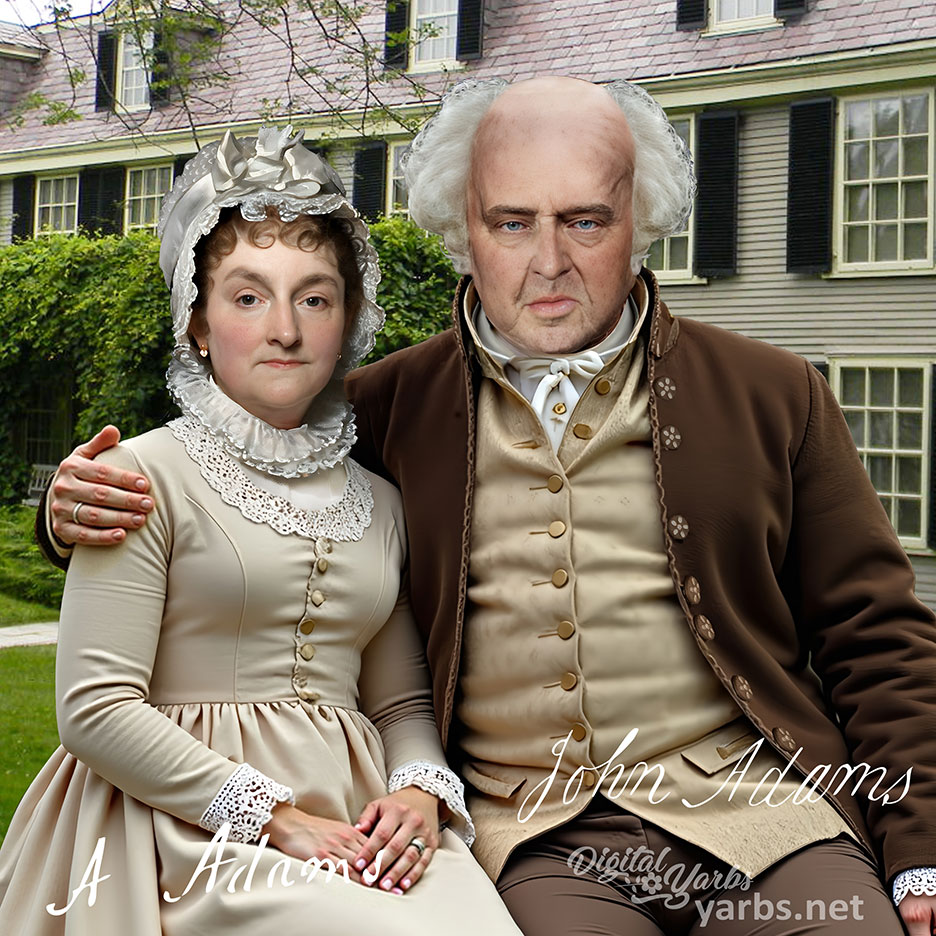 John Adams and Abigail Adams at Peacefield in Quincy Massachusetts